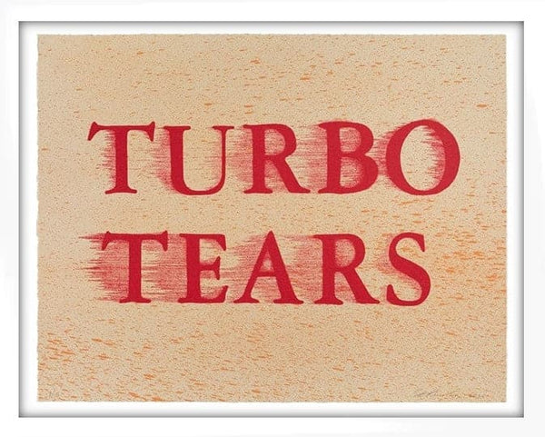 Framed Turbo Tears limited edition art print by Ed Ruscha | Enter Gallery