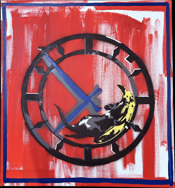 The Rat Race Against Time (Red), Original by SYMBLE | Enter Gallery