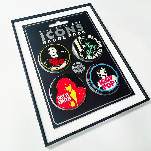 ICONS Badge Pack by Tony Dennis aka Tape Deck Art | Enter Gallery