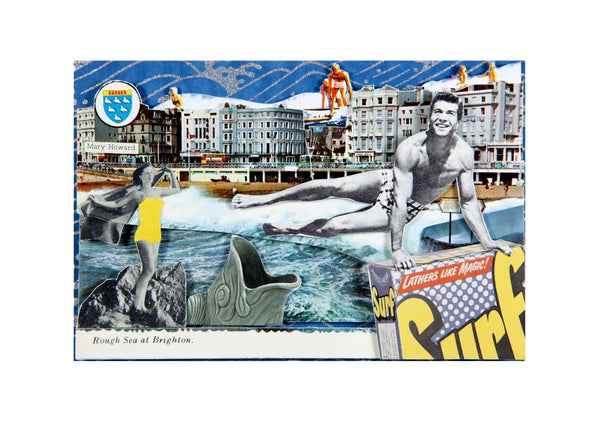 BRIGHTON POSTCARDS art print by Vintage Shuffle | Enter Gallery