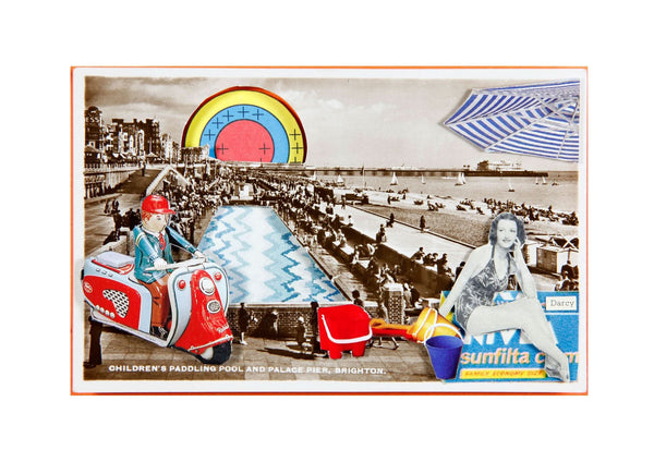 BRIGHTON POSTCARDS art print by Vintage Shuffle | Enter Gallery