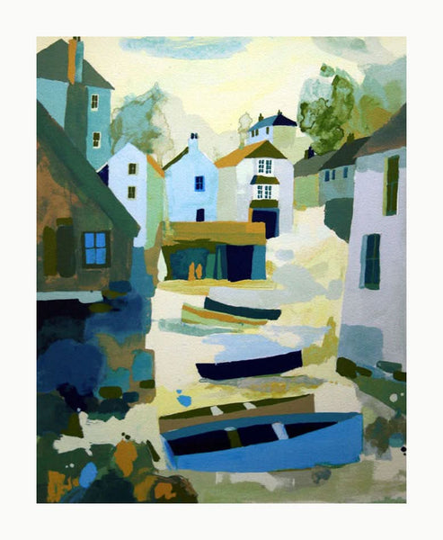Cadgwith Boats limited edition silkscreen print by Richard Tuff | Enter ...