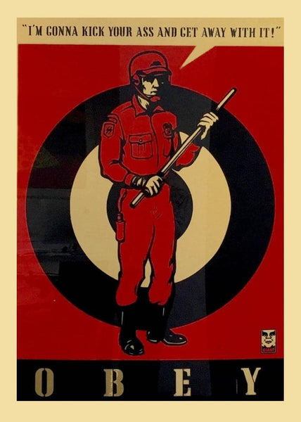 Riot Cop, 2009 by Obey aka Shepard Fairey | Enter Gallery