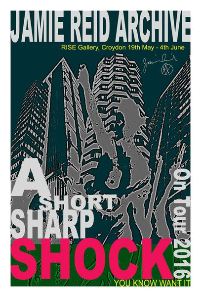 A Short Sharp Shock Croydon art poster by Jamie Reid | Enter Gallery